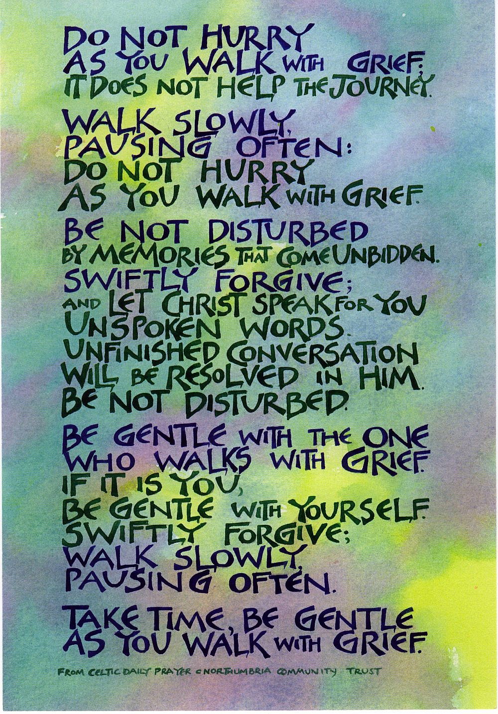 Walking with Grief: A4 poster - Northumbria Community Shop